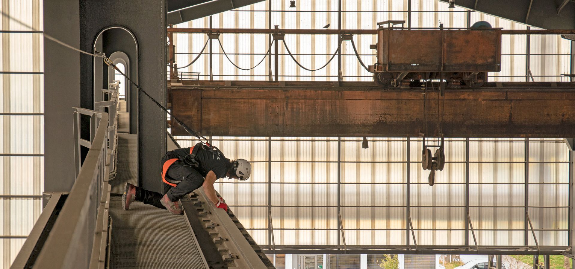 Líneas de Vida Horizontales Anclaje Overhead EN 795 C